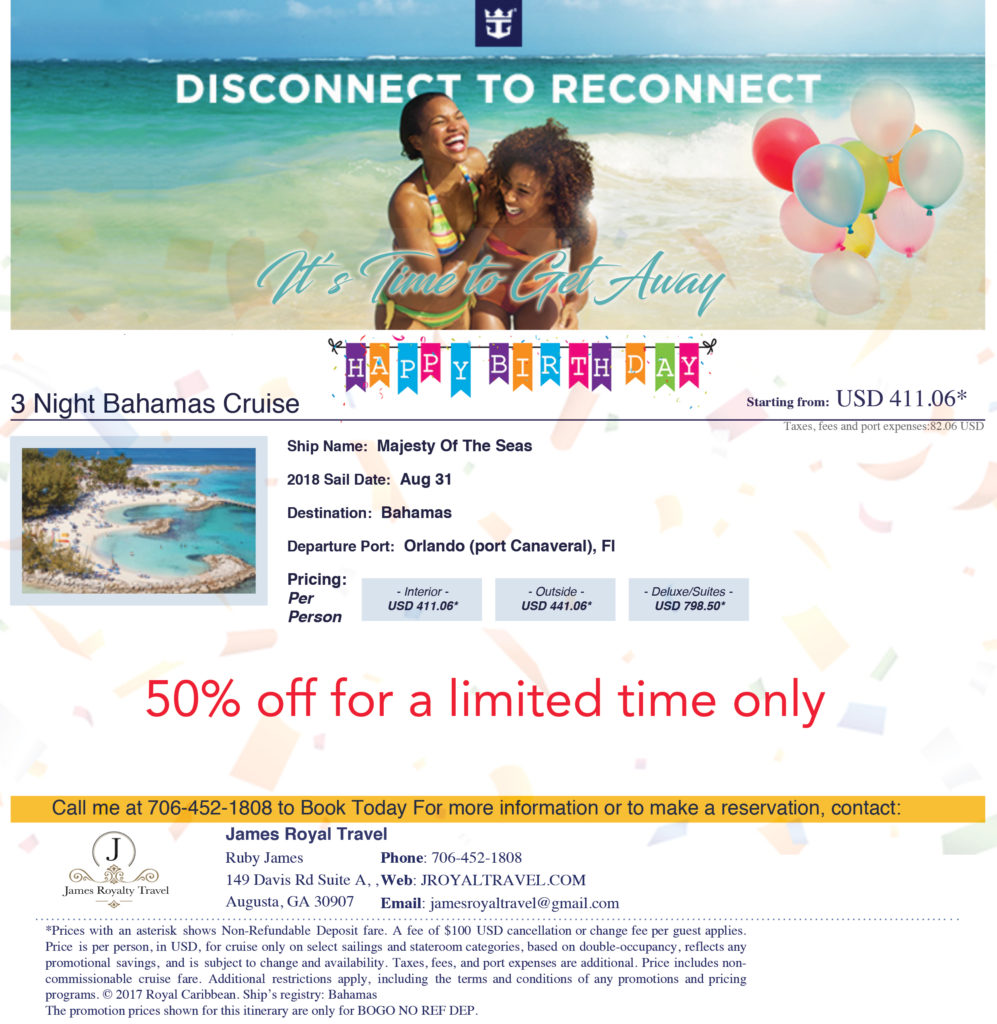 Birthday-Cruise-Flyer | James Royal Travel